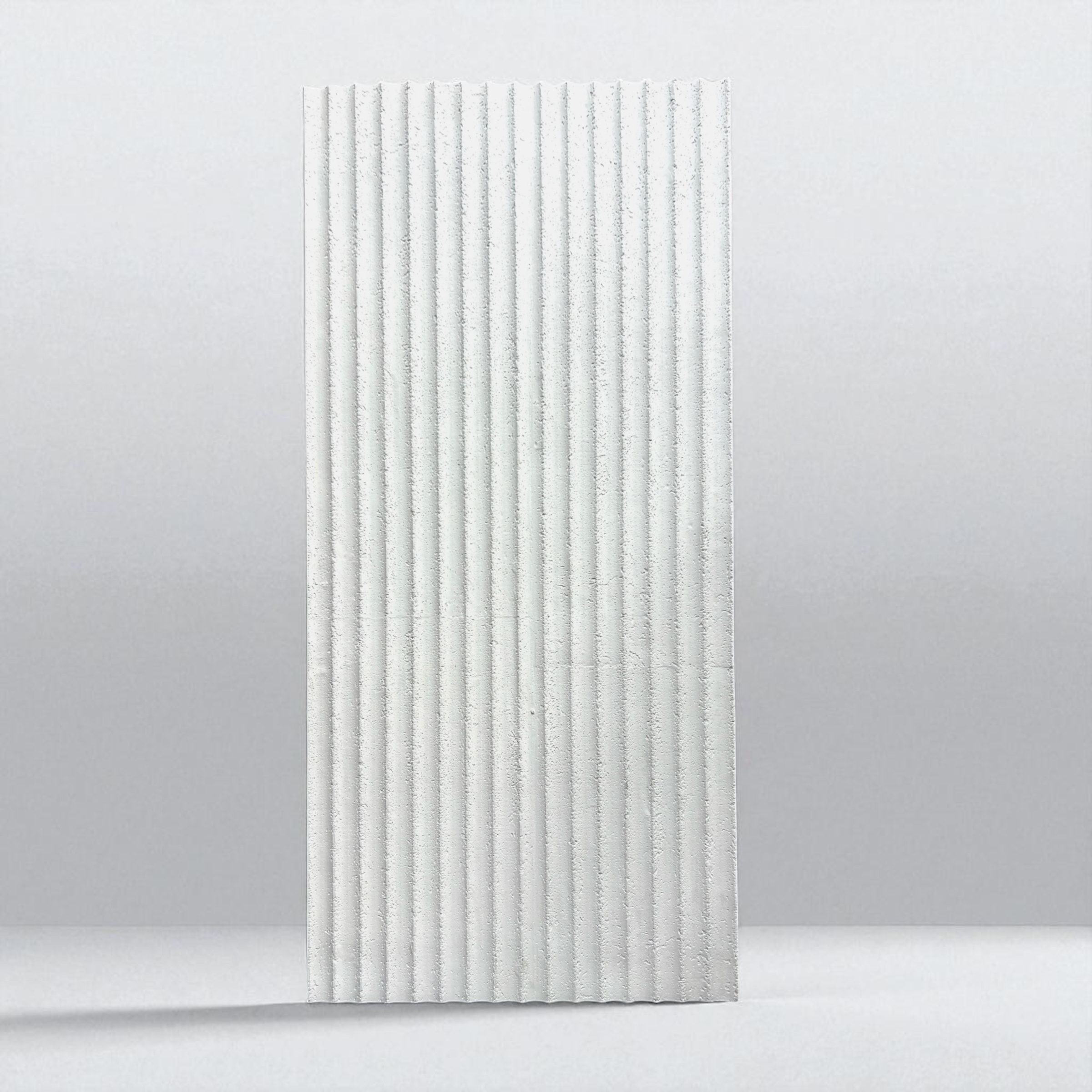 Off-White Faux Fluted Limestone Panel | Lightweight PU Stone